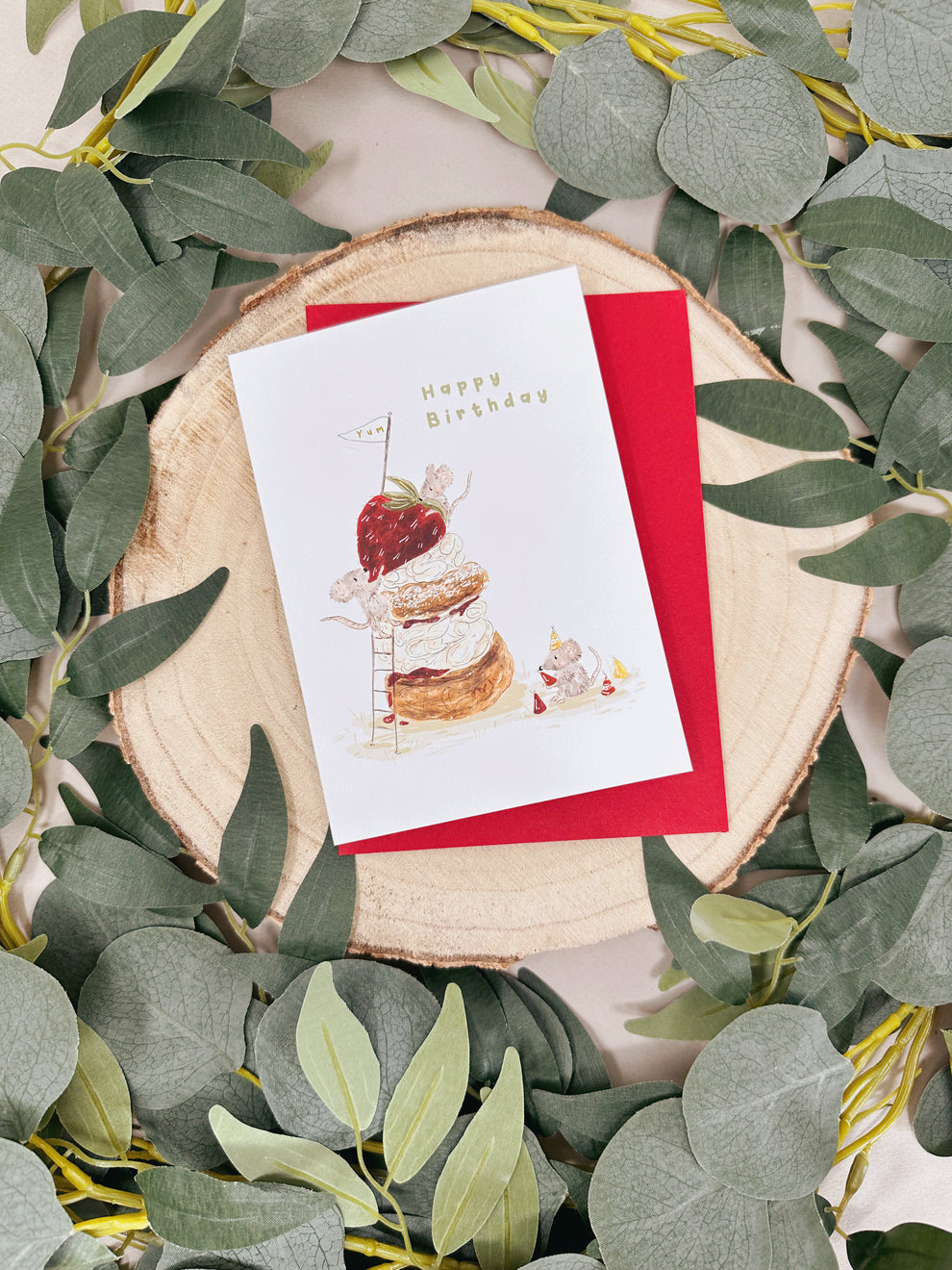 Mouse Scone Birthday Card – Just Smile Designs